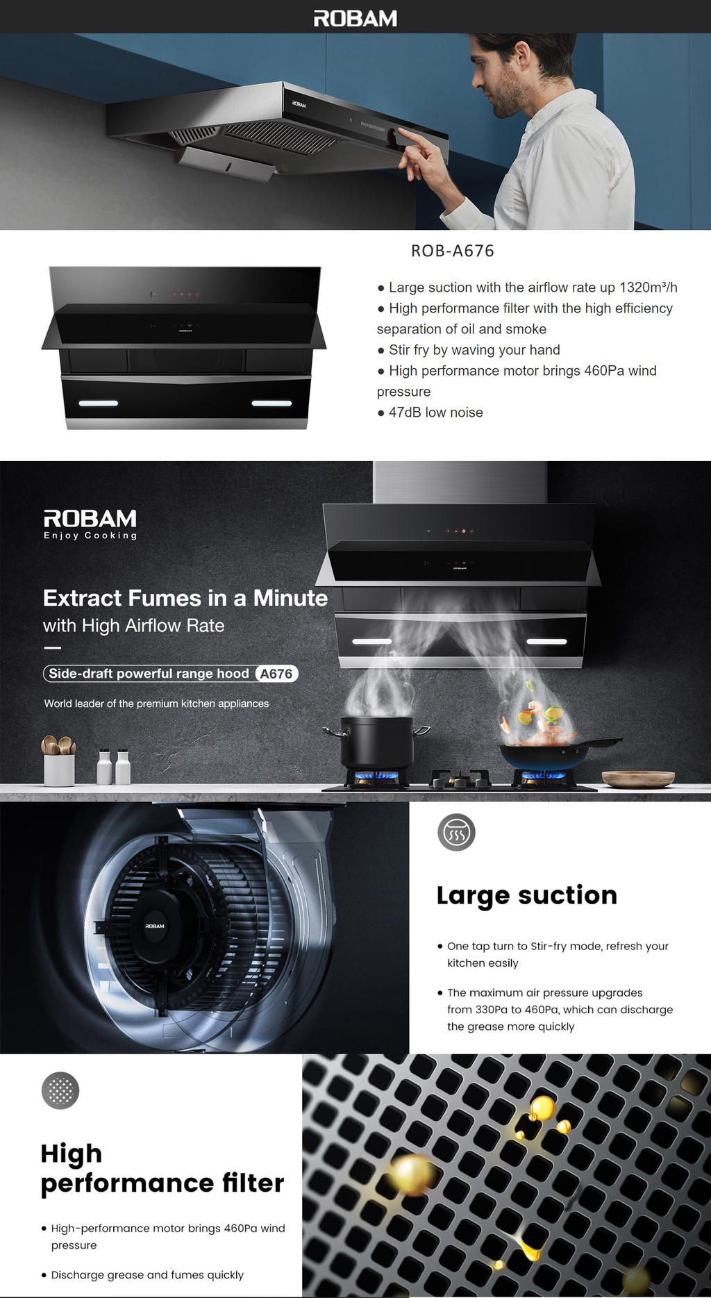 Robam A676 Cooker Hood 90cm | Shopee Malaysia