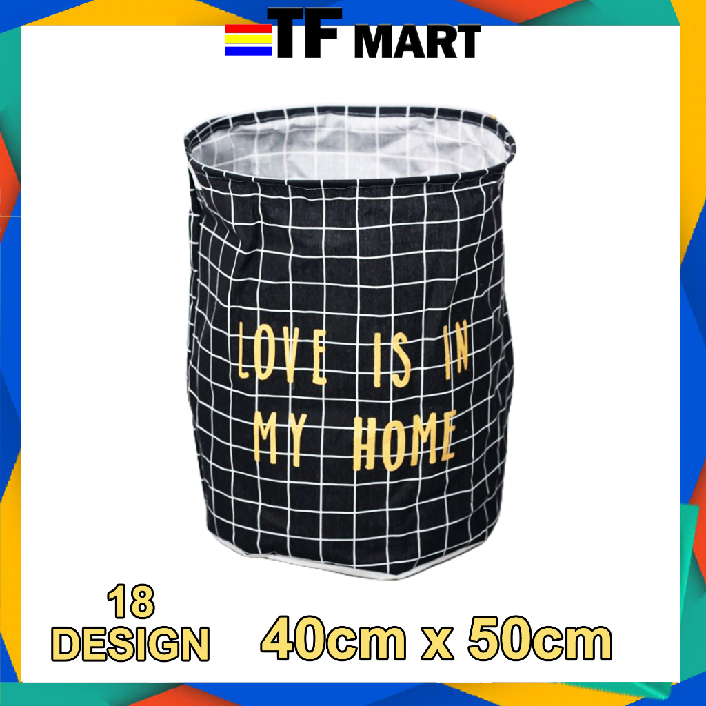 TFMART (BIG SIZE 80L) Laundry Basket Bag Bakul Baju Kain Laundry Dobi ...