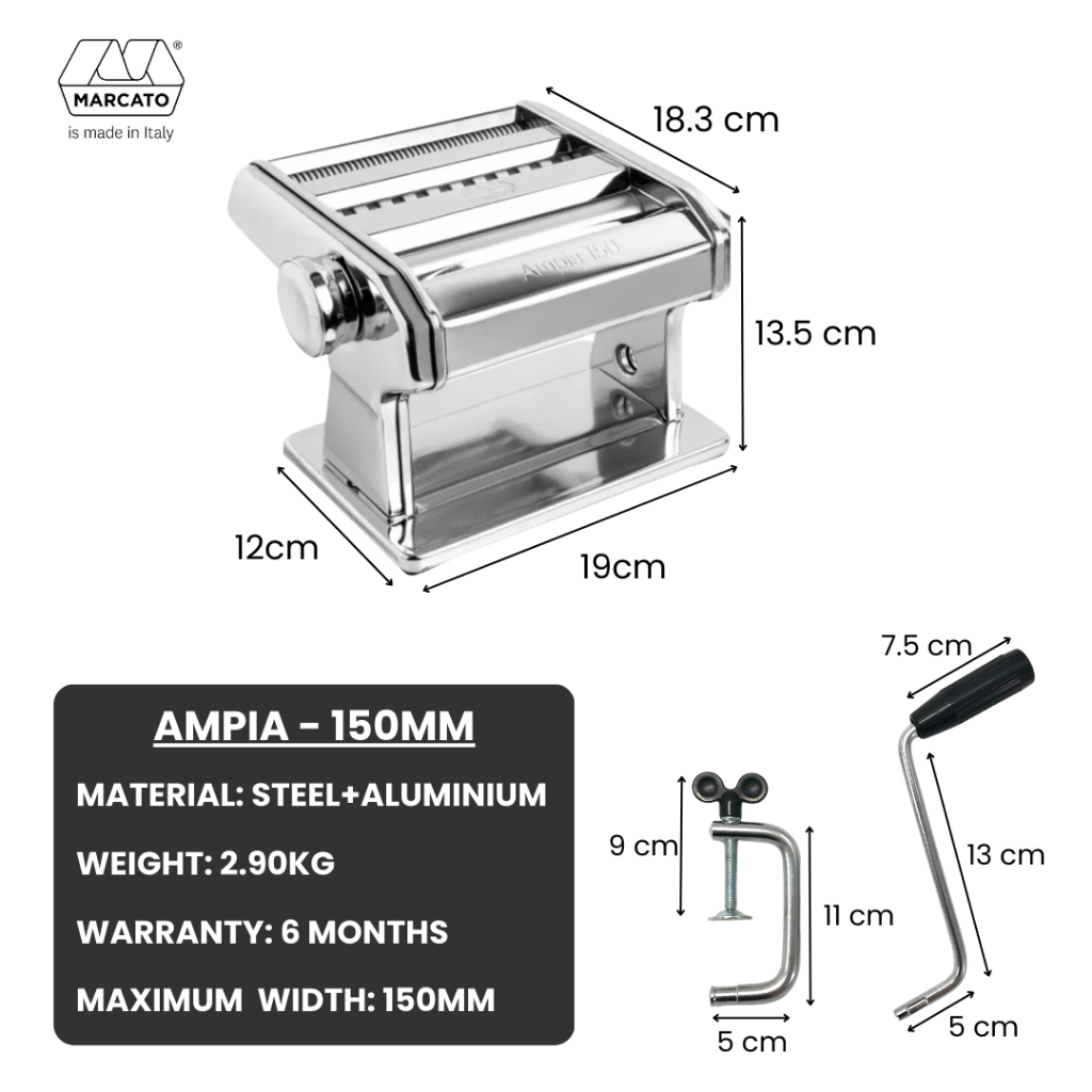 MARCATO ATLAS / AMPIA Classic Pasta Noodle Maker Machine (KOOK ...