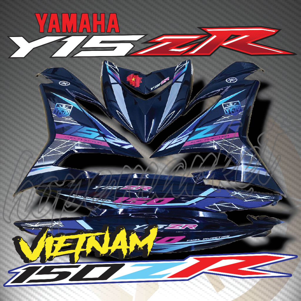 STRIPE MOTOR YAMAHA Y15 Y15ZR LC150 CUSTOM VIETNAM (55) BODY STICKER ...
