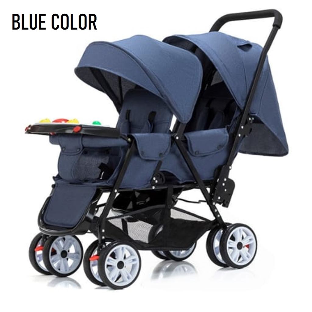 READY STOCK! TWIN STROLLER 2 Kids Baby Stroller Double Stroller Tandem ...