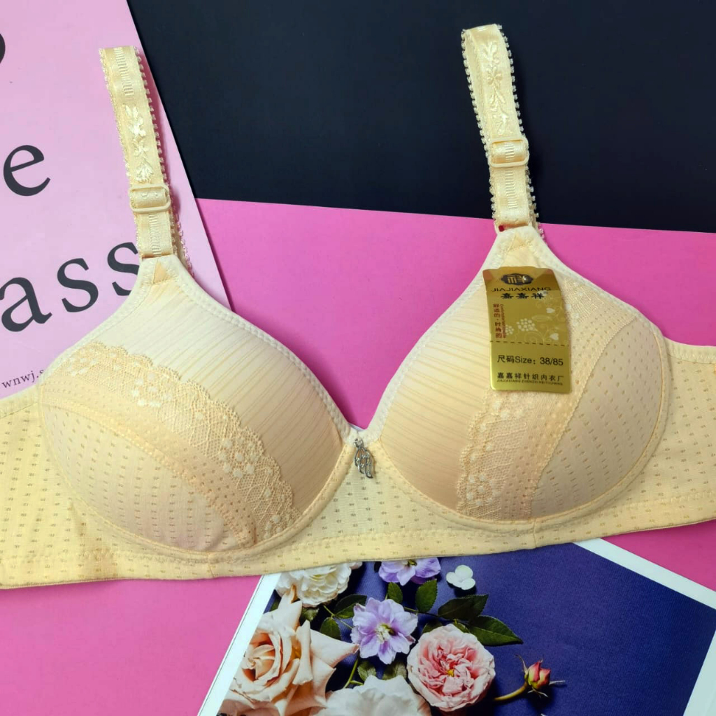 mybra Women Bra Full Cup Wireless 36-44 BC Cup Breathable Lace Bra Lingerie Baju Dalam Wanita ...