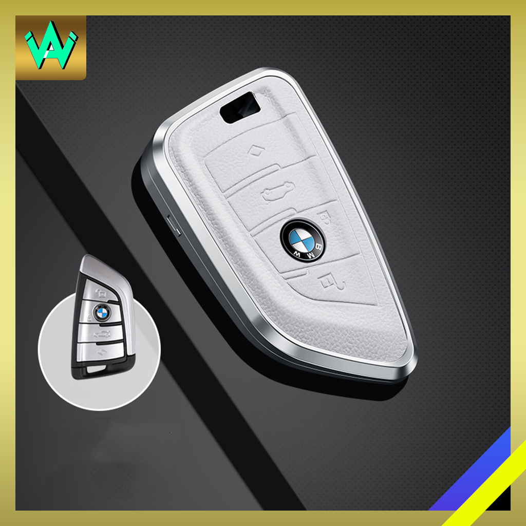 BMW Aluminium Alloy Genuine Leather Car Key Cover 3 5 7 Series X1 X3 X3 ...