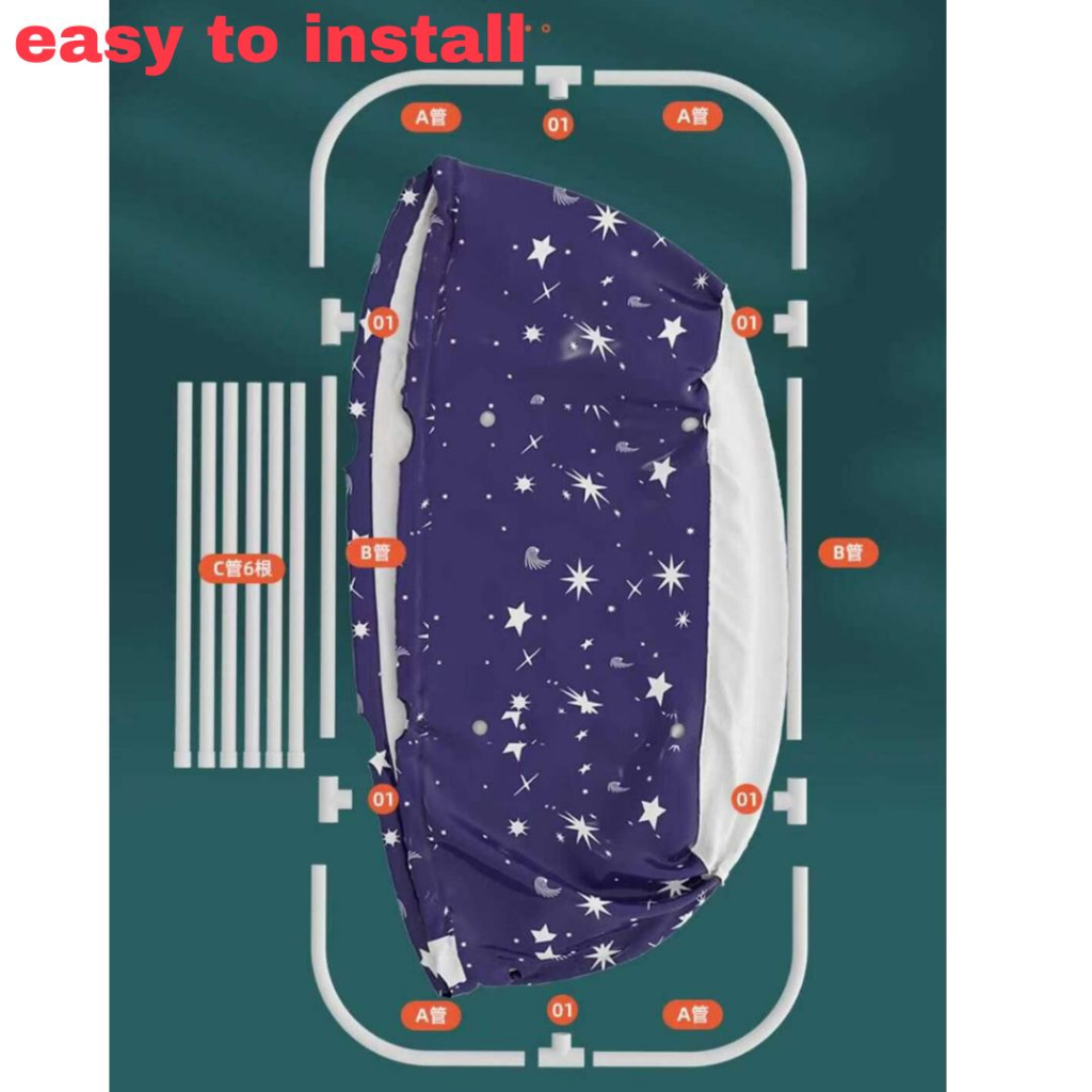 Bathtub Foldable Adult Kids Swimming Pool Bath Tub Canvas Bathtub ...