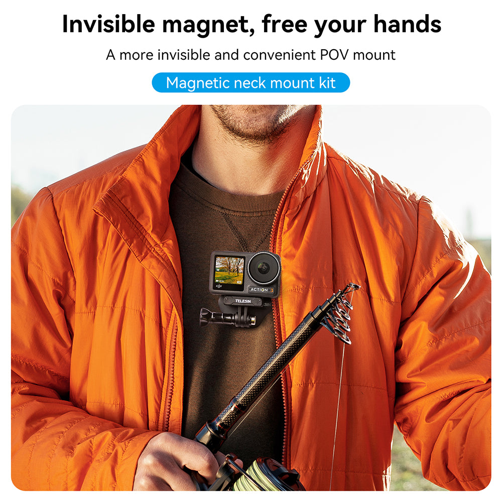 TELESIN Magnetic Chest/Neck Mount with Nano Viscous Mount | Shopee Malaysia