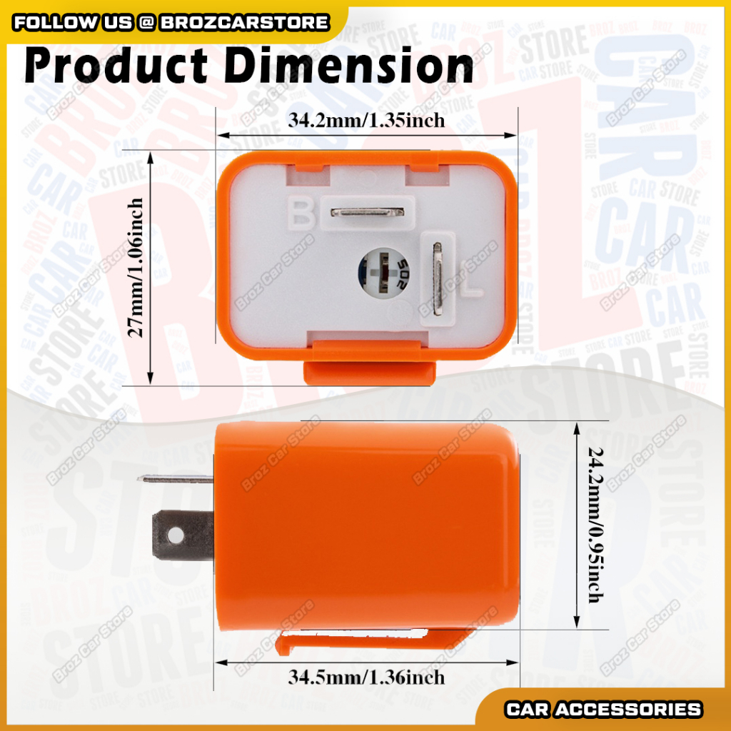 12V 2Pin Speed Adjustable Relay LED Can FM Flasher Relay Motorcycle ...