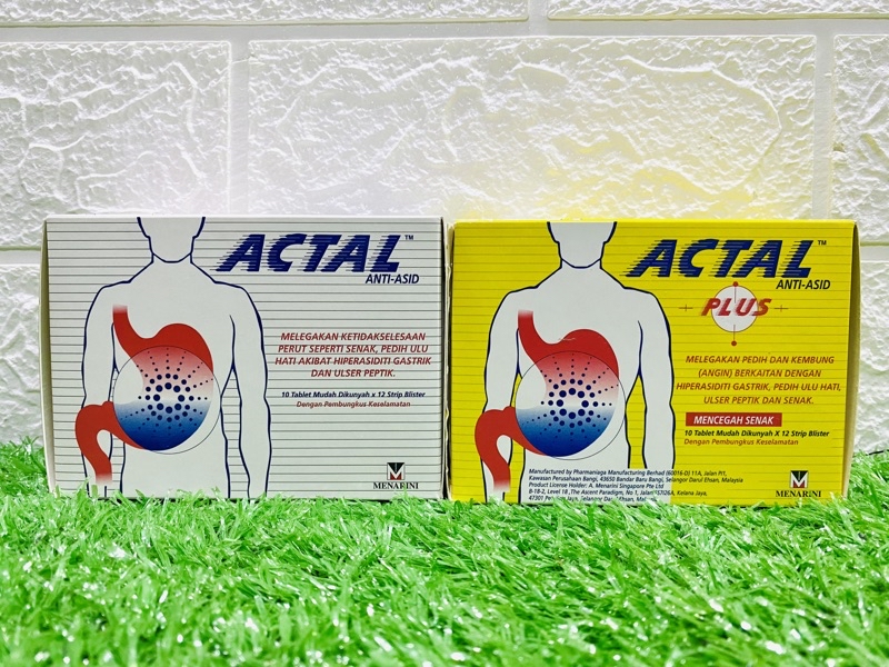 ACTAL ANTI-ACID PLUS [10CHEWABLE TABLET X12 STRIP] [UBAT PERUT ...