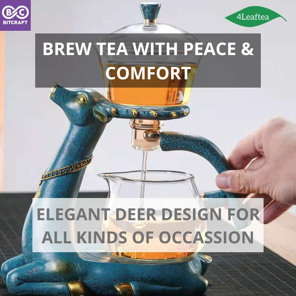 4Leaftea Eithyrnir Deer Tea Set Elegant Glass Tea Pot | Shopee Malaysia