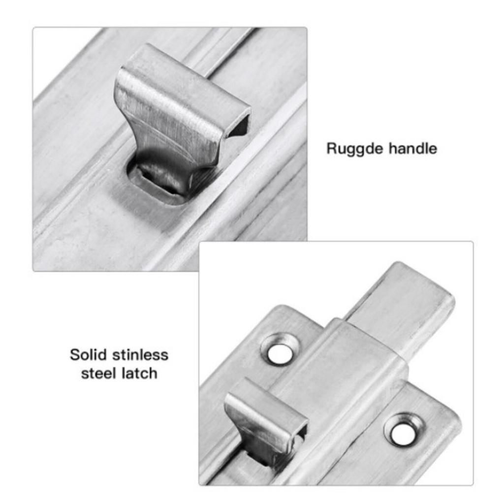 Prowess Stainless Steel Door Latch Lock Suqare Bolt Slug Selak Pintu ...