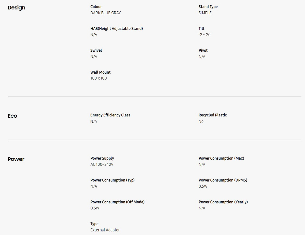 Samsung 24" Flat T35 Series IPS 75Hz 5ms AMD FREESYNC FHD Monitor ...