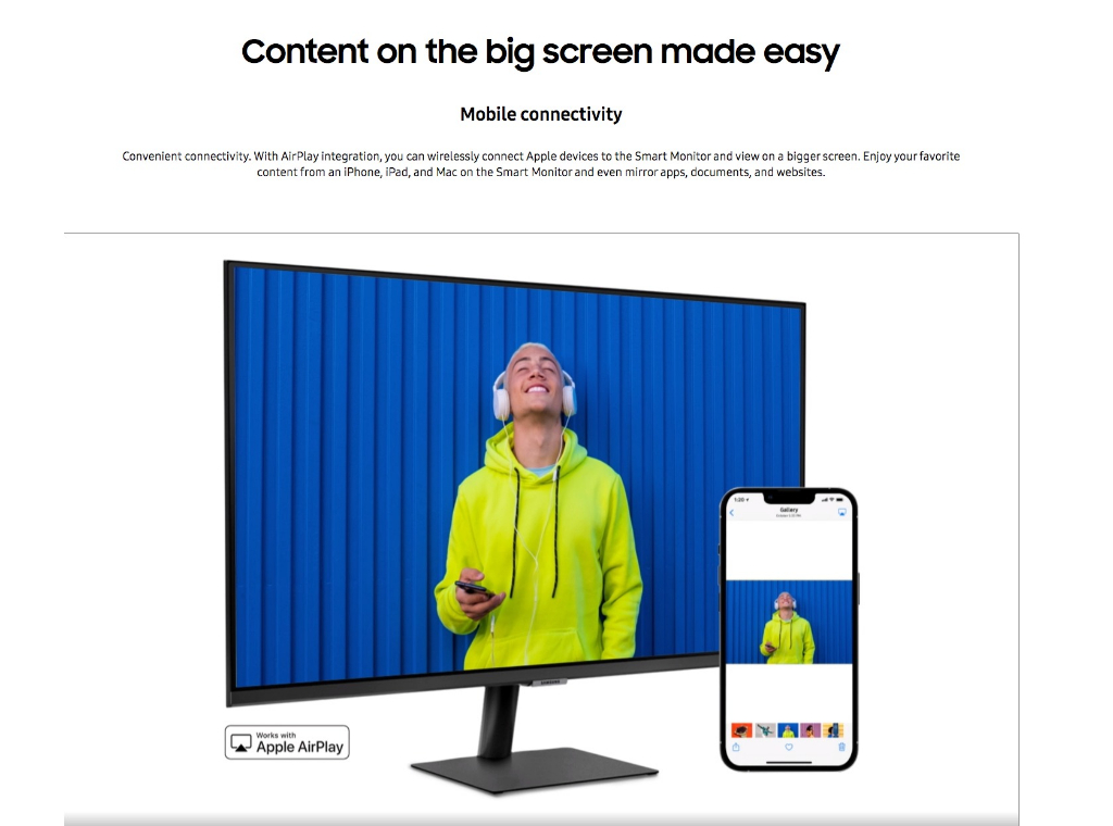 Samsung M7 Smart Monitor w/ 4K UHD, Smart TV Experience, Remote Access ...