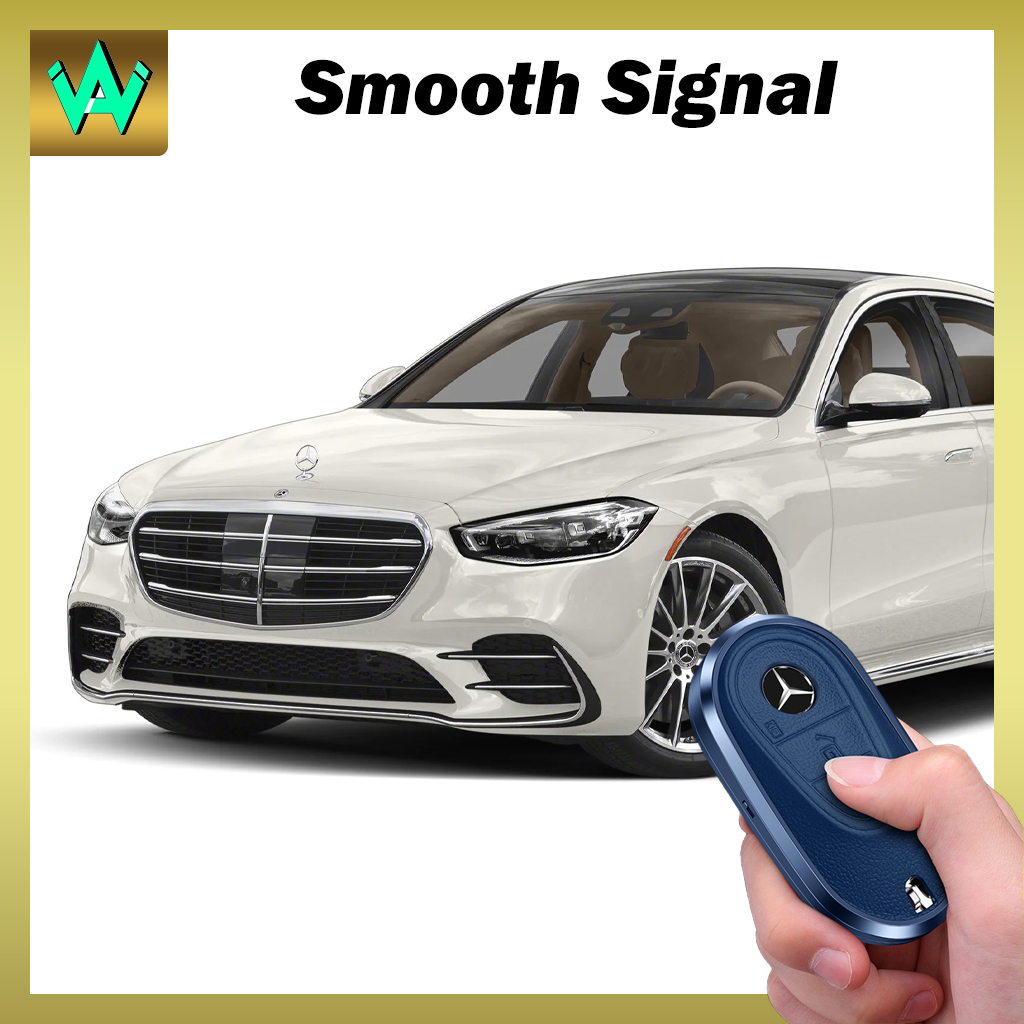 Mercedes Key Cover 2022 Aluminium Alloy Genuine Leather Cow Hide Sarung ...