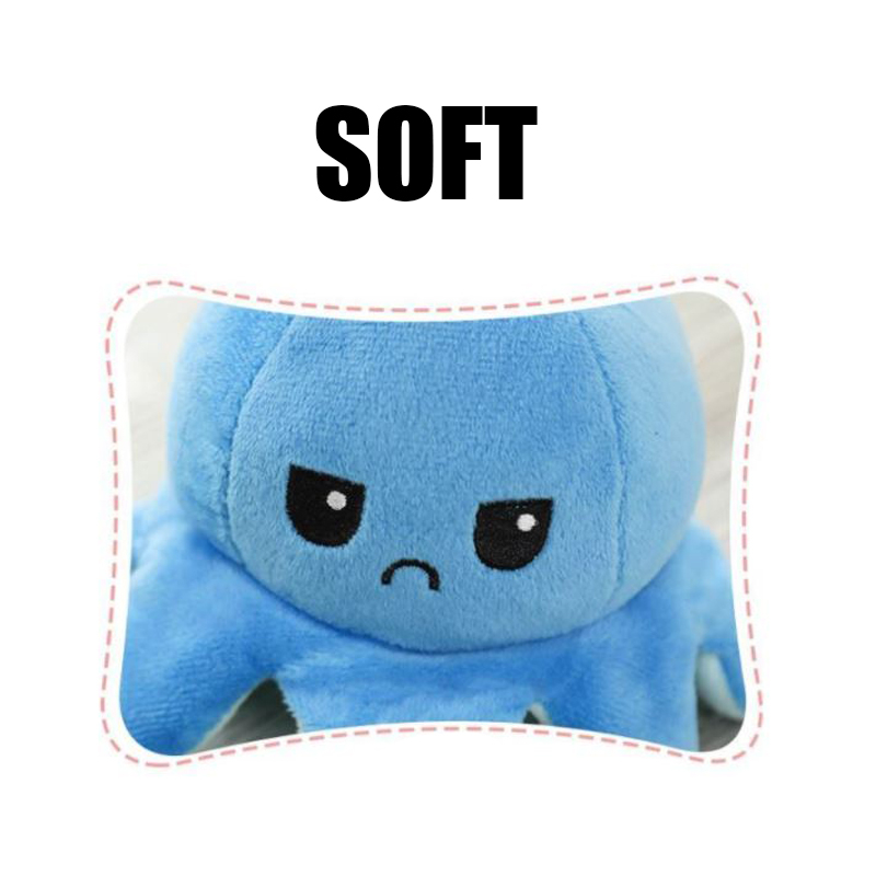 Clearance Reversible Octopus angry octopus plush toy flip doll mainan ...