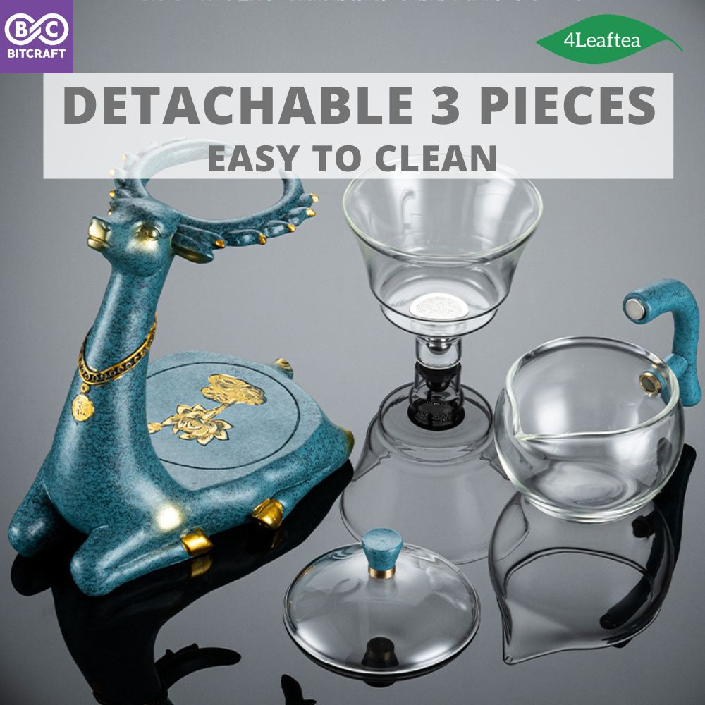 4Leaftea Eithyrnir Deer Tea Set Elegant Glass Tea Pot | Shopee Malaysia