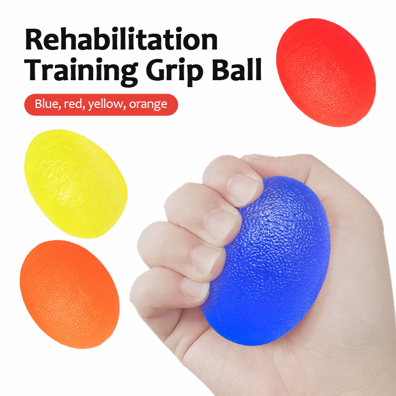 Egg Hand Grip Ball Exercise Therapy Ball Stroke Finger Strength Squeeze ...