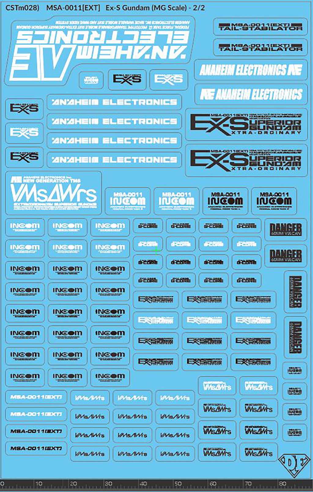 [EZ DECAL] CSTM28 MG 1/100 MSA-0011[EXT]EX-S GUNDAM WATER SLIDE DECAL ...
