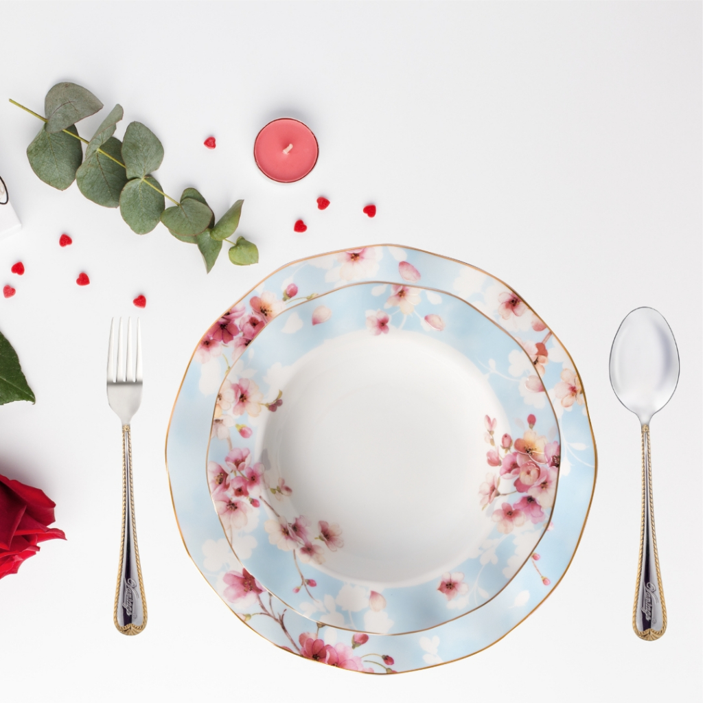 Vantage Fine Porcelain 16pcs Cherry Blossom Dinner Set (Givenchy Series ...