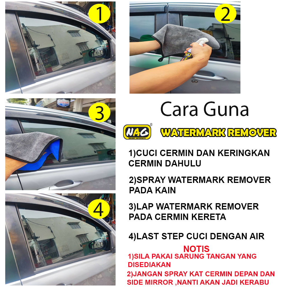 NAG Car Glass Watermark Remover Window Watermark Cleaner Windshield ...