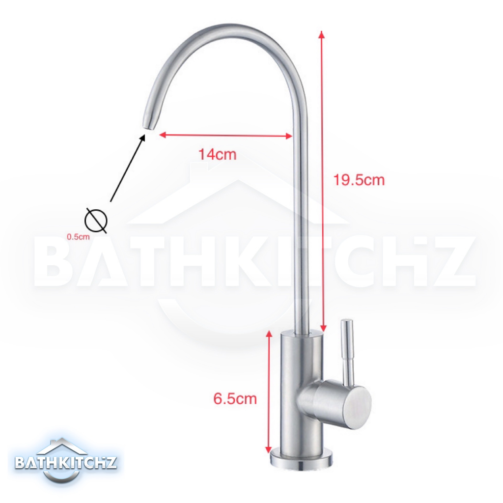 BATHKITCHZ 1/4" SUS 304 Kitchen Water Filter Faucet Tap Water Sink ...