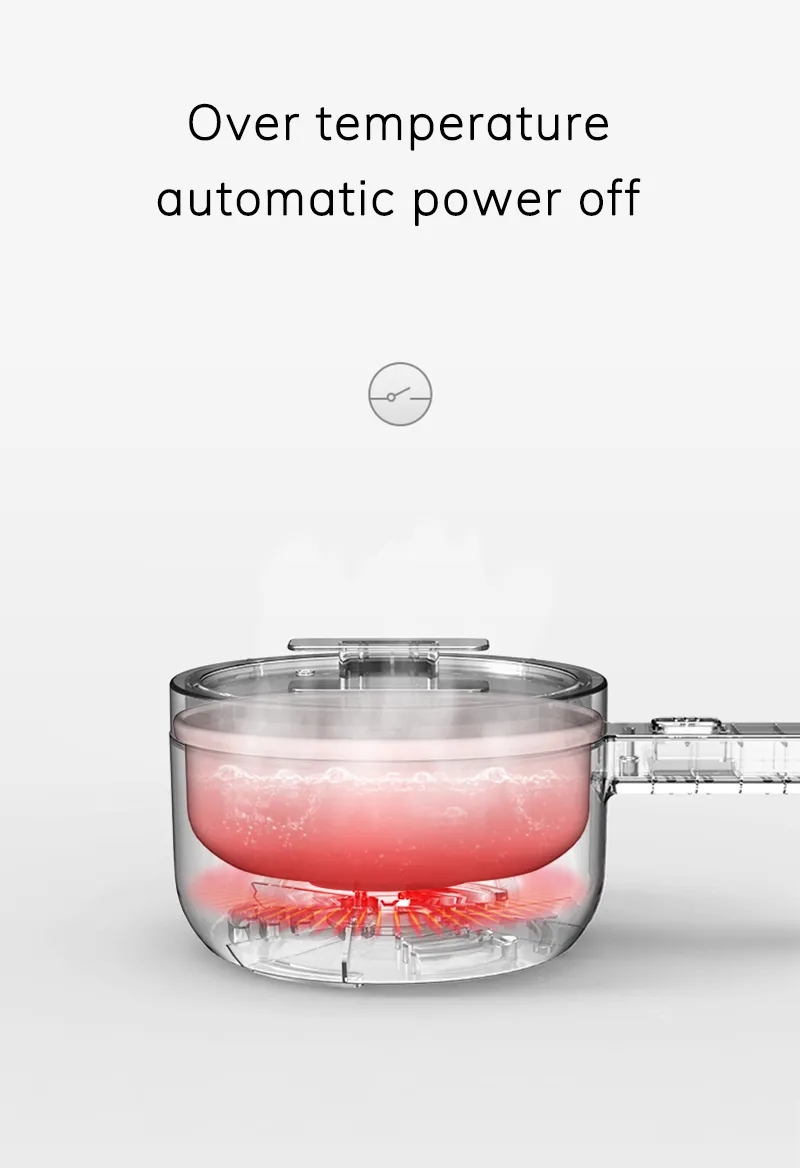 Olayks Multifunctions Electric Cooker 1.5L Capacity Non Stick Ceramic Coating Mini Electric ...