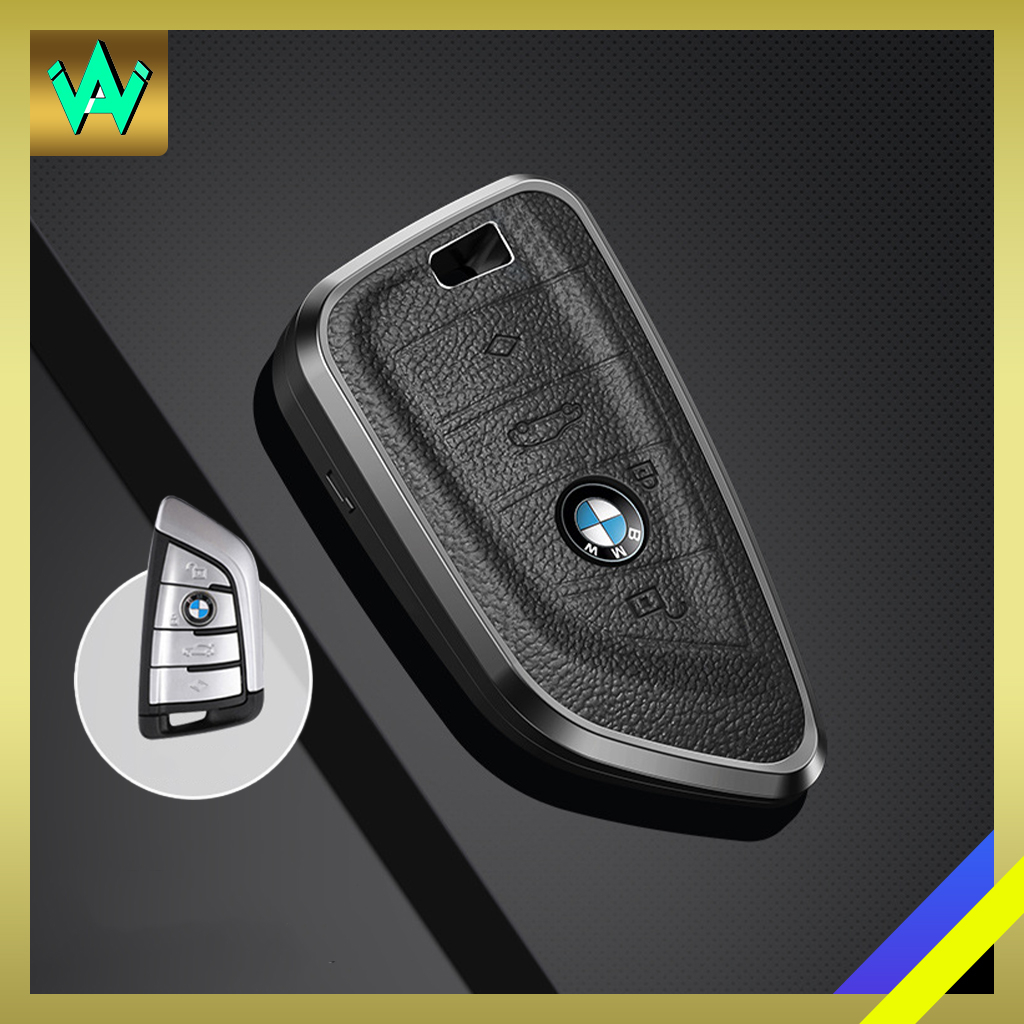 BMW Aluminium Alloy Genuine Leather Car Key Cover 3 5 7 Series X1 X3 X3 ...