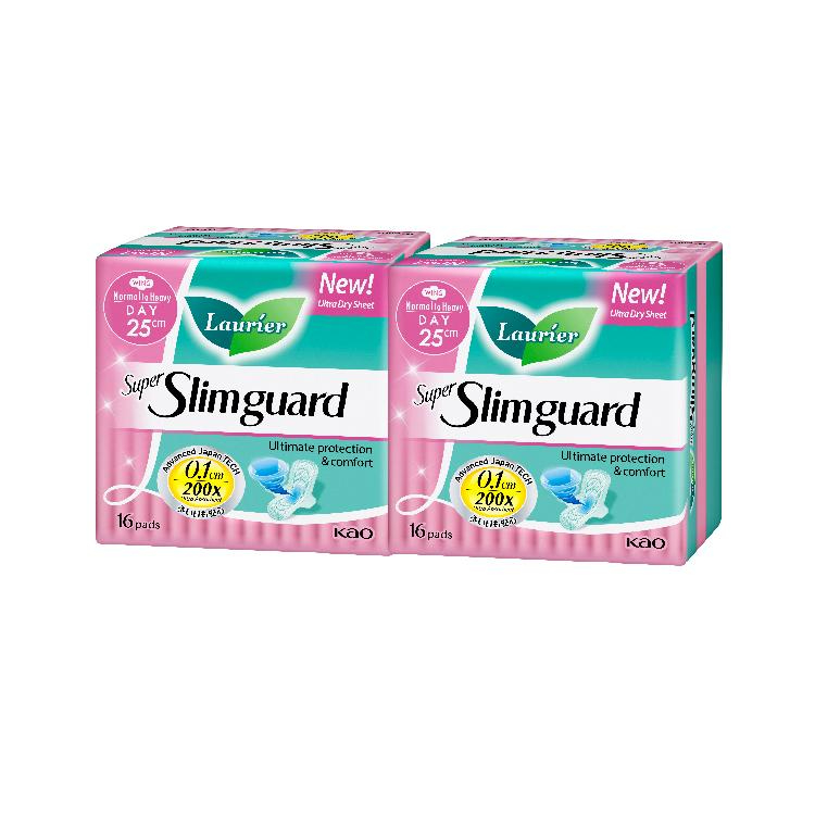 Laurier Pad Panty Liner Sanitary Slimguard Super Twin Pack Pads Night ...