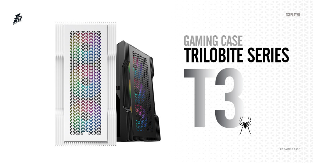 1st Player Trilobite T3 White | Micro ATX Front Metal Mesh M-ATX PC ...