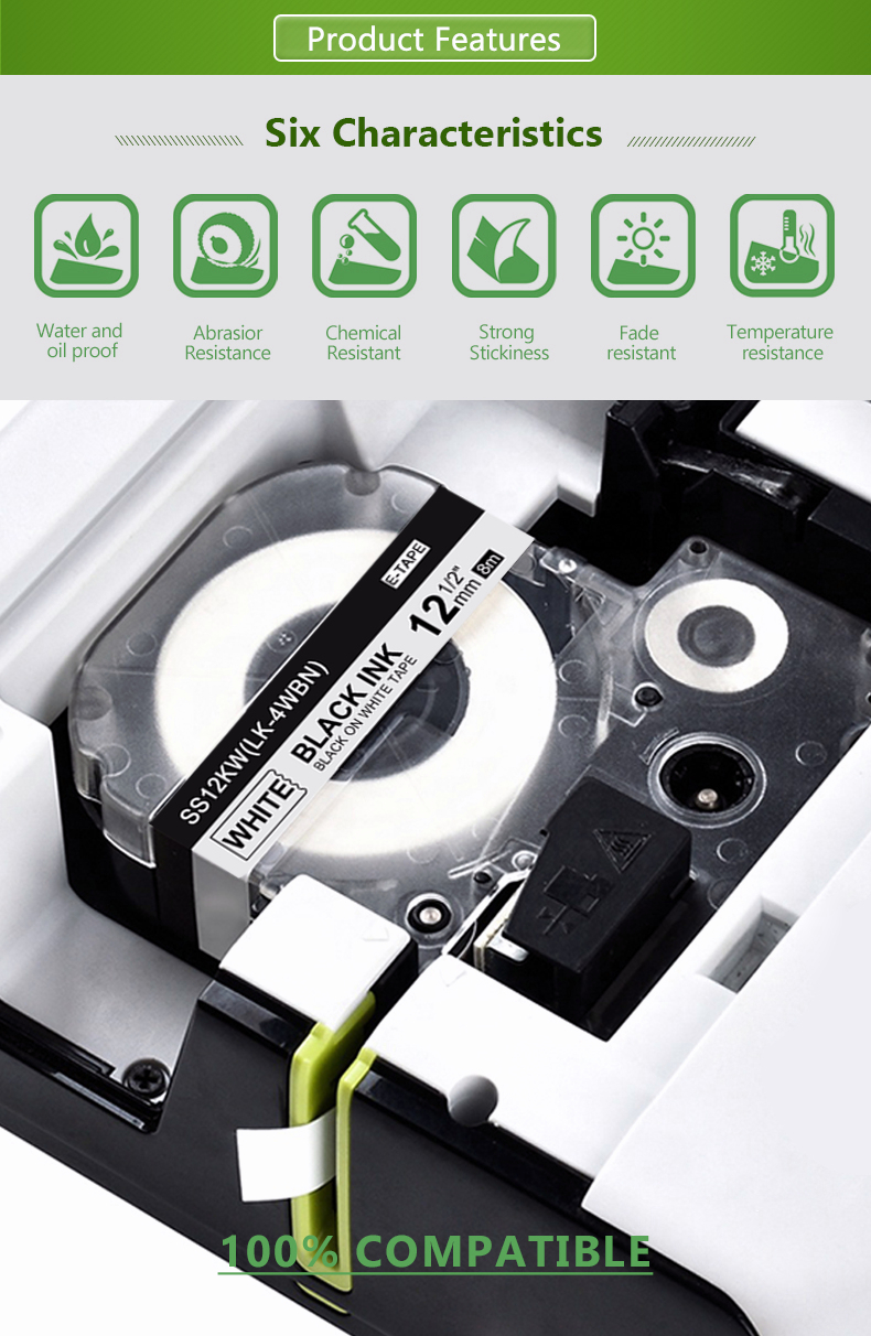 9/12/18/24mm Label Tape Compatible Epson LabelWorks / KingJim Label ...