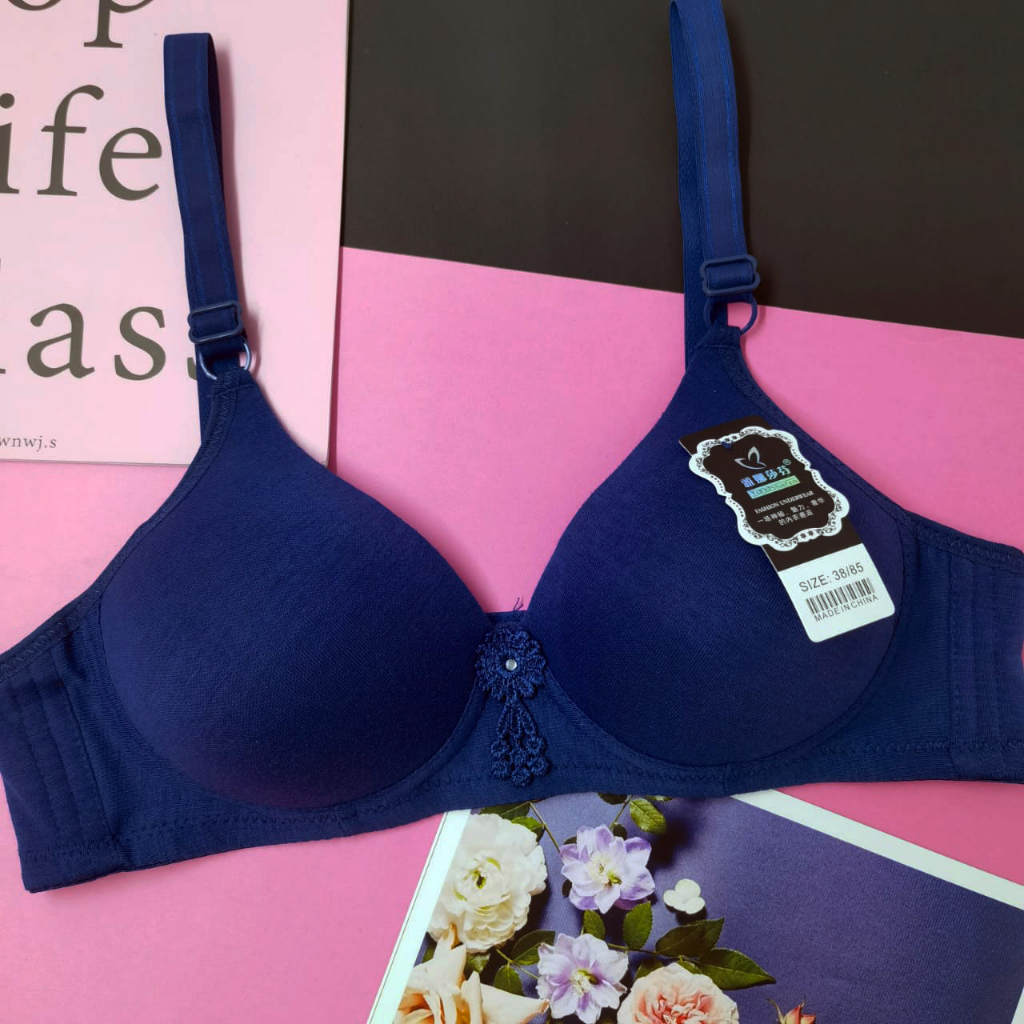 mybra Women Bra Wireless 36-42 B cup Cotton Bra Baju Dalam Wanita 内衣無鋼圈 ...