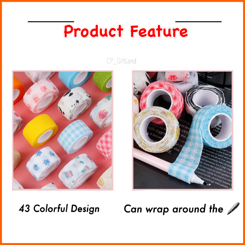 43 Design Student Finger Bandage Cute Self Adhesive Elastic Bandage ...