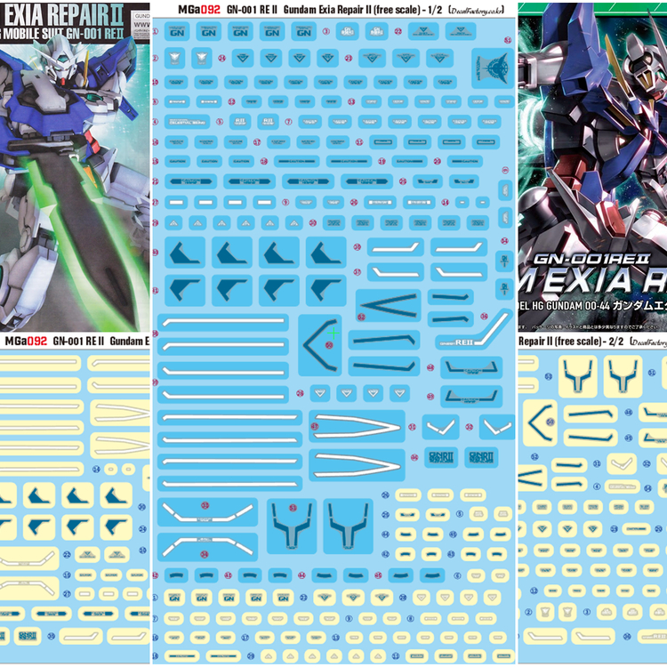 [EZ DECAL] M14 MG 1/100 GN-001 GUNDAM EXIA REPARI 2 GUNDAM [MG SCALE ...