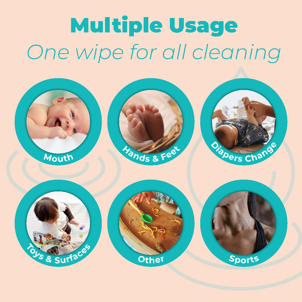 Ezy Baby Wipes Fragrance Free Tisu Basah Bayi Tanpa Bau (30's x 2 Packs ...