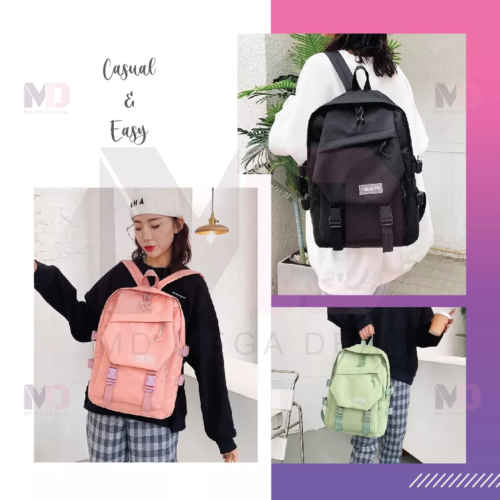 《Mega Deal》Backpack Woman Version Of Fashion Simple School Bag Ladies ...
