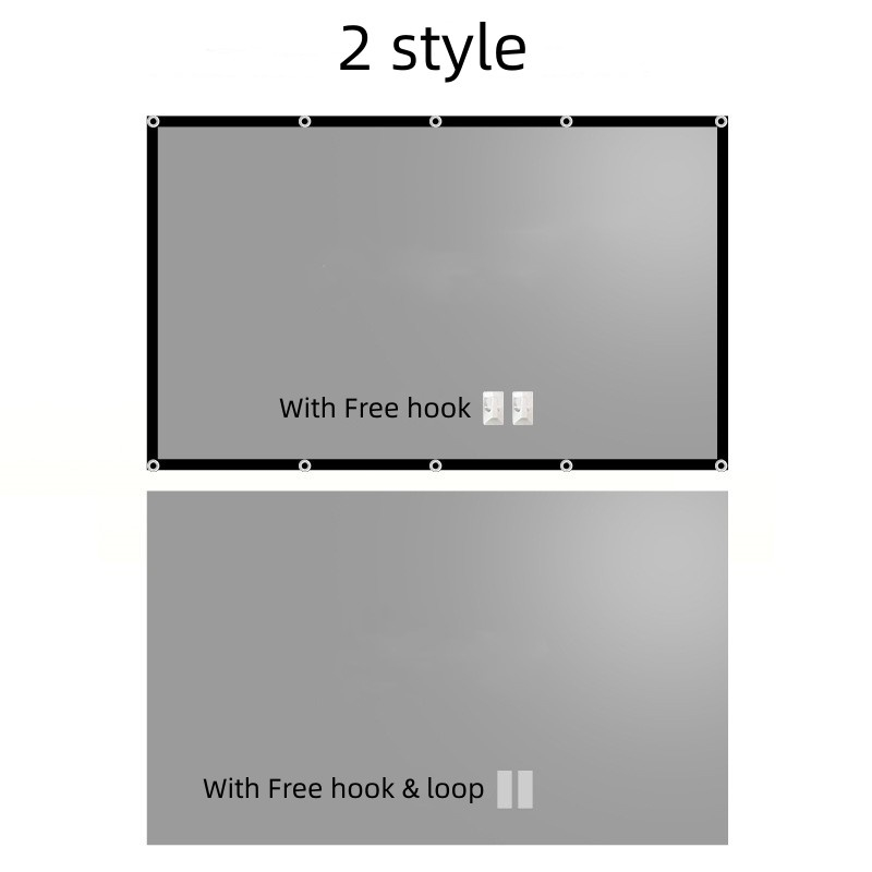 4K Projector Screen Wall Anti Light 60-130 Inch Portable Foldable Kain ...