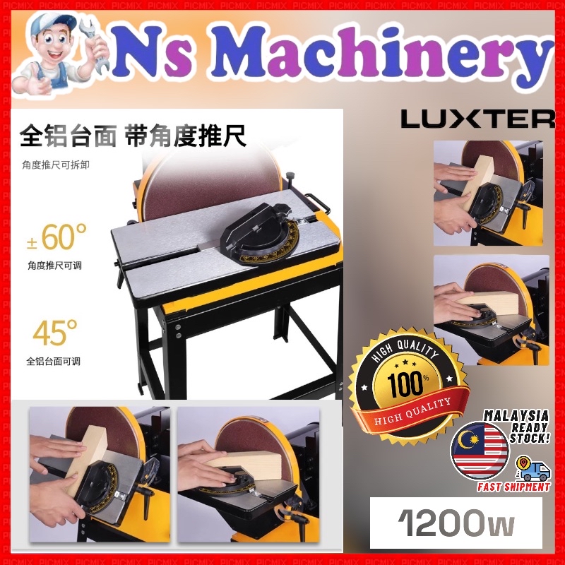 Luxter Professional 6x10 Heavy Duty Belt&Disc Sander 1200w Woodworking ...
