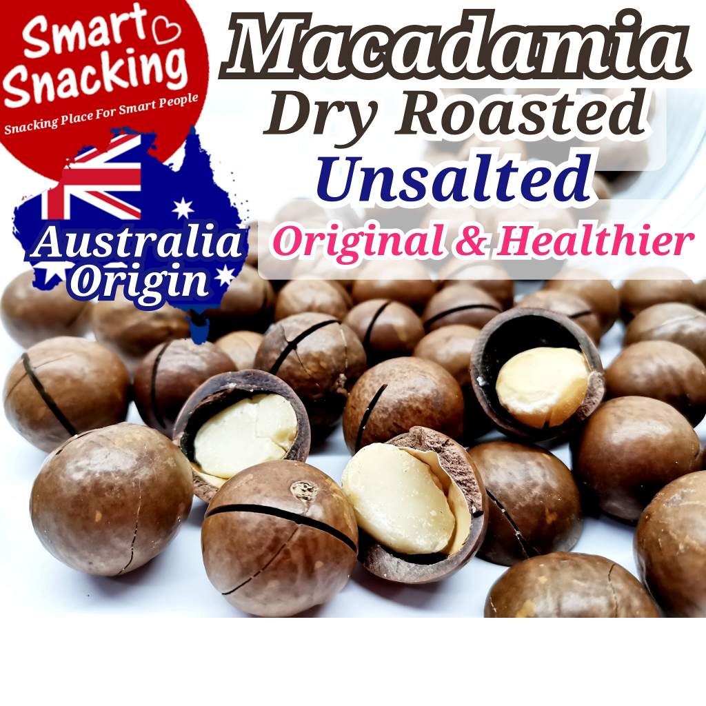 1kg - Kacang Macadamia - Roasted Macadamia in Shell - Roasted Macadamia ...