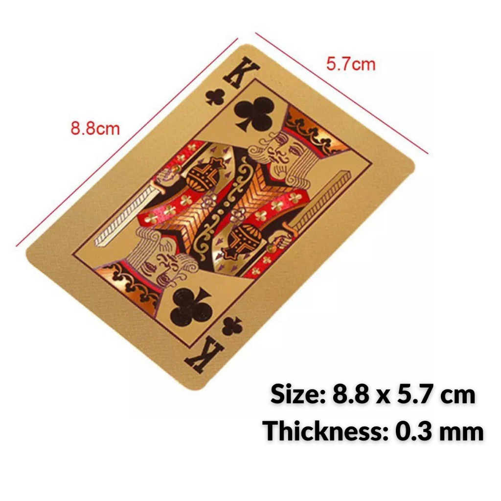 Gold Premium Poker Card Waterproof Plastic Foil Luxury Poker Card ...