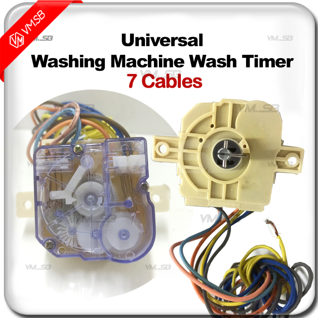 Universal Washing Machine Wash Timer 6 / 7 Cable Wire 75mm Alat Ganti ...