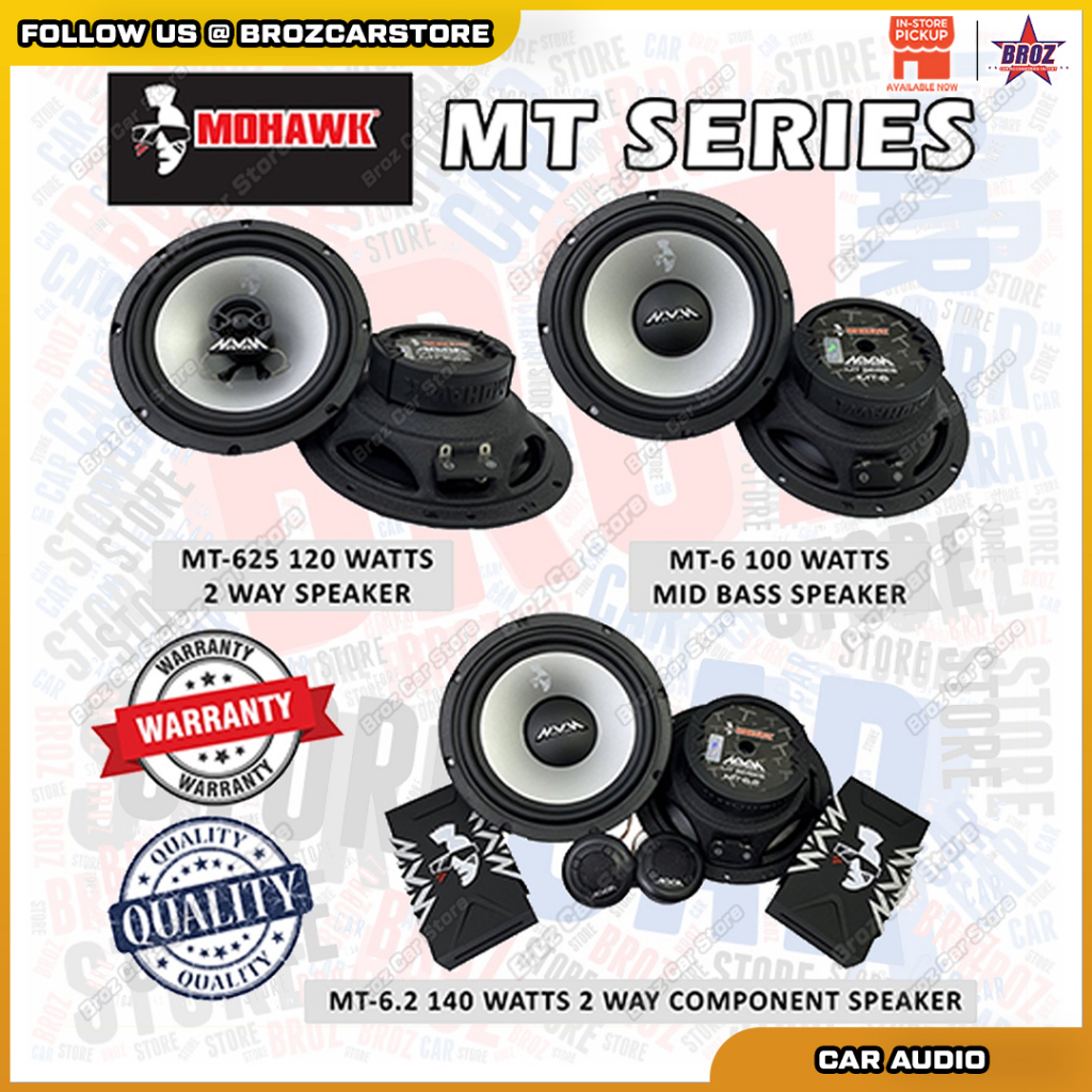 [Installation Provided] Original Mohawk MT Series 6.5" Car Speaker ...