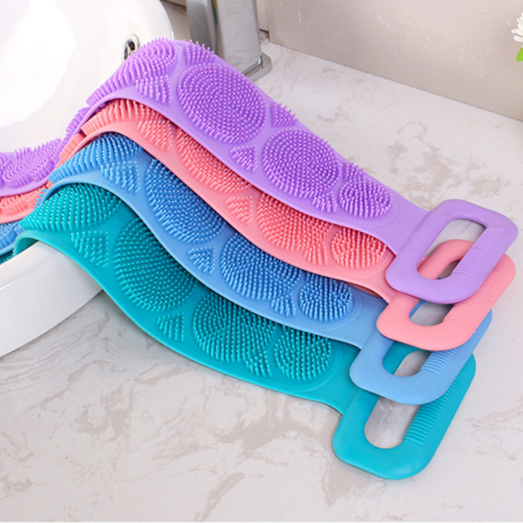 Bath🧼 Two Side Silicone Back Washing Strip Bath Towel Body Cleaning ...
