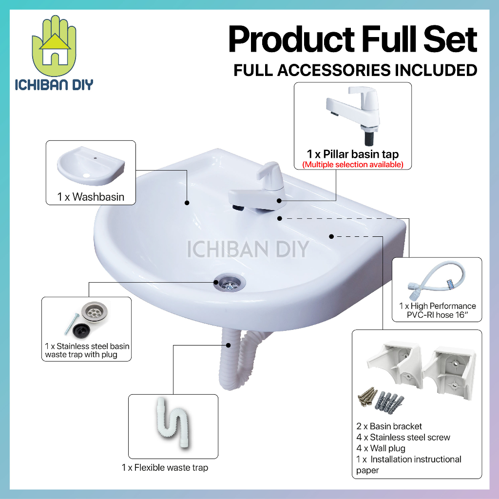 WATERTEC Singki Plastik Ecowash102 Plastic Wash Basin Bilik Air ...