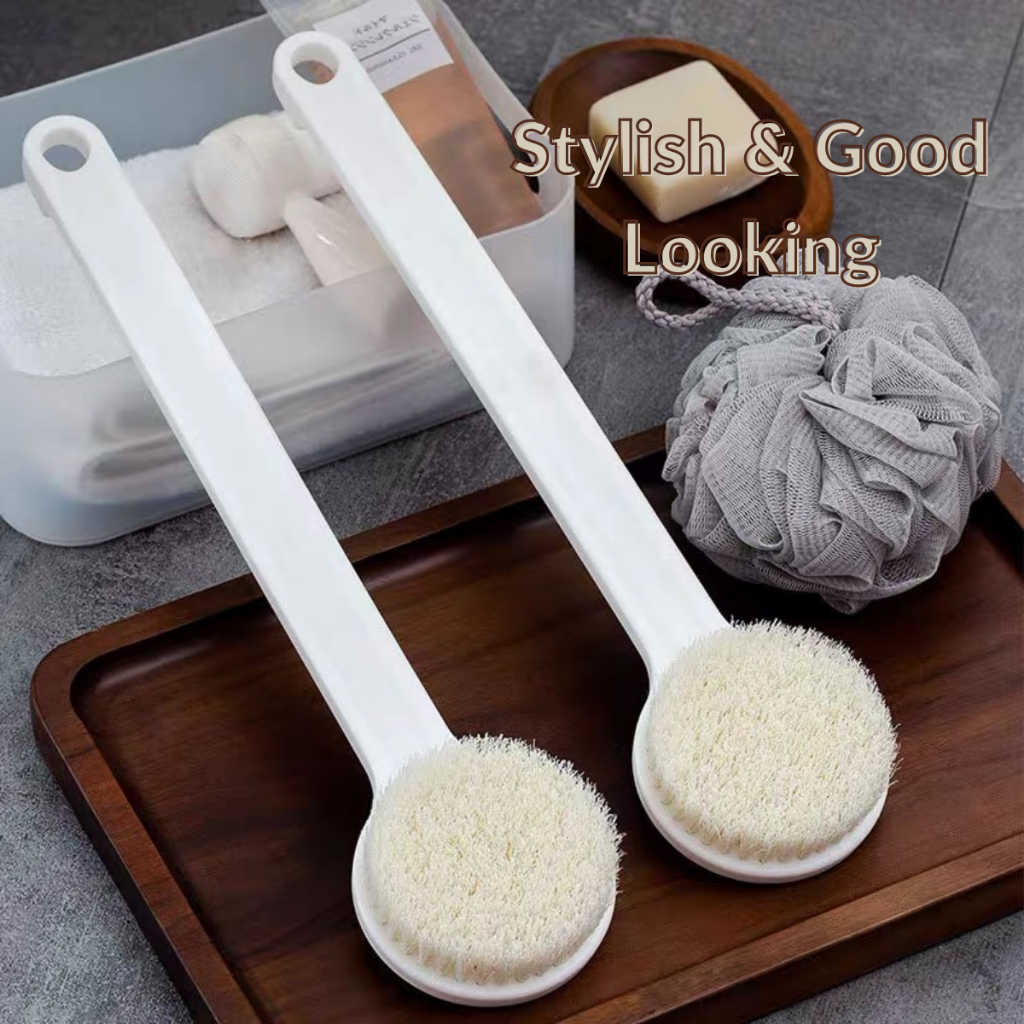 Japanese Long Handle Bath Brush Natural Bristles Brushes Massage Body ...