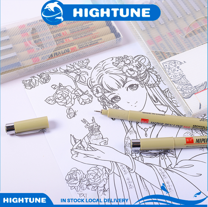 HIGHTUNE Micron Art Mark Pen Drawing Waterproof Needle Hook Line Sketch ...