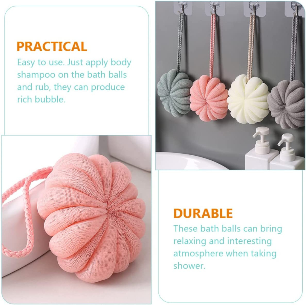 Bath ball Soft Mesh Bath Sponge Balls Buffer Shower Puff Body Exfoliate ...