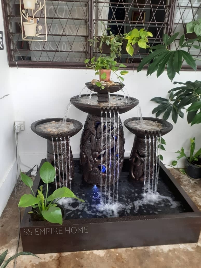 S43 Brown Feng Shui 4x3 / 4x4 Water Pond Fountain Kolam Air Sandstone ...