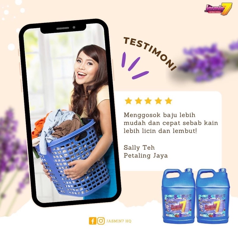🌸 Jasmin7 Fabric Softener 10L | Shopee Malaysia