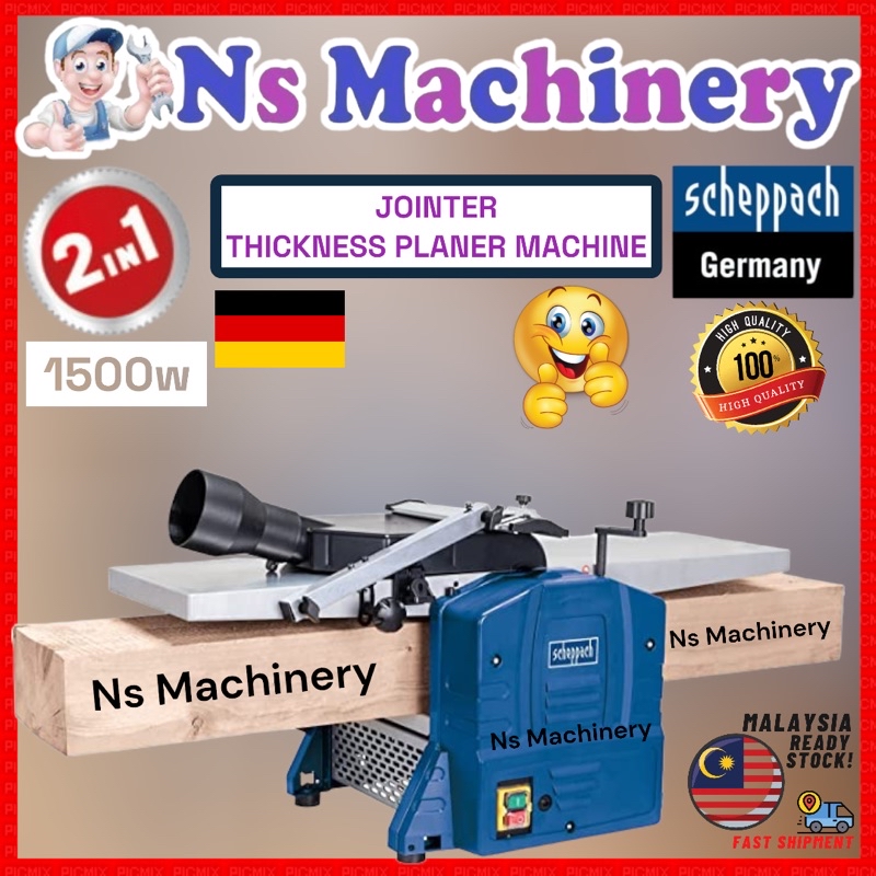Scheppach Professional 10"254mm Jointer Thickness Planer Woodworking ...