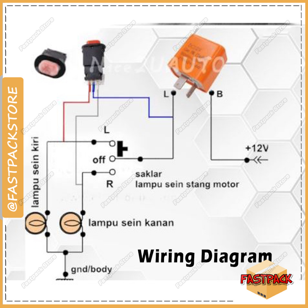 12V 2Pin Speed Adjustable Relay LED Can FM Flasher Motorcycle Turn ...
