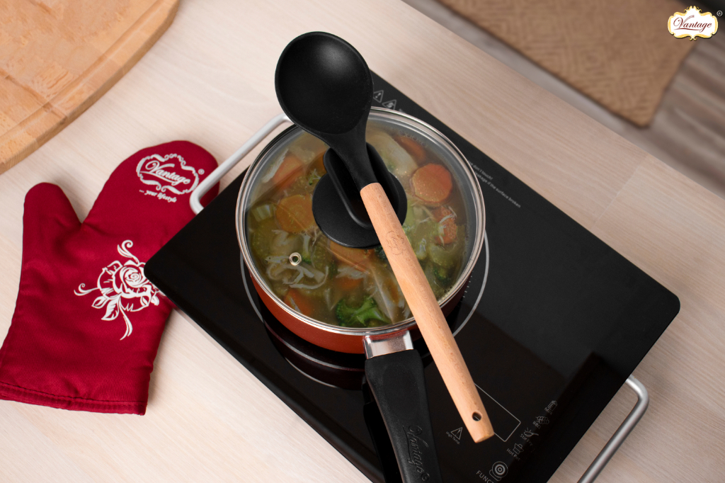 Vantage Non-Stick 18cm Milk Pot(H:8cm/2.0L)(Maroon Glitter Series)(New ...