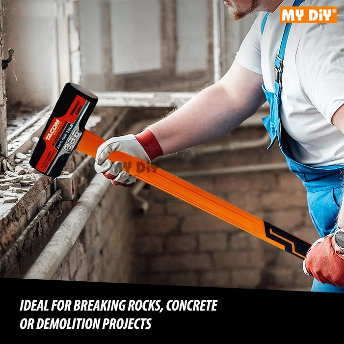 TACOMA Heavy Duty Sledge Hammer With Long Anti Slip TPR Hdl 10LB 12LB ...